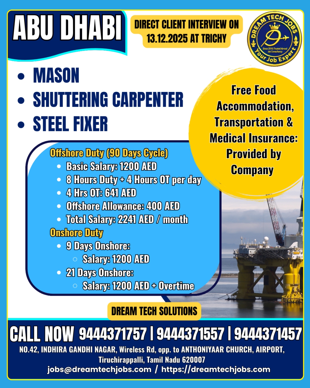 Abu Dhabi Mason, Shuttering Carpenter, Steel Fixer Jobs 2025 – Direct ...