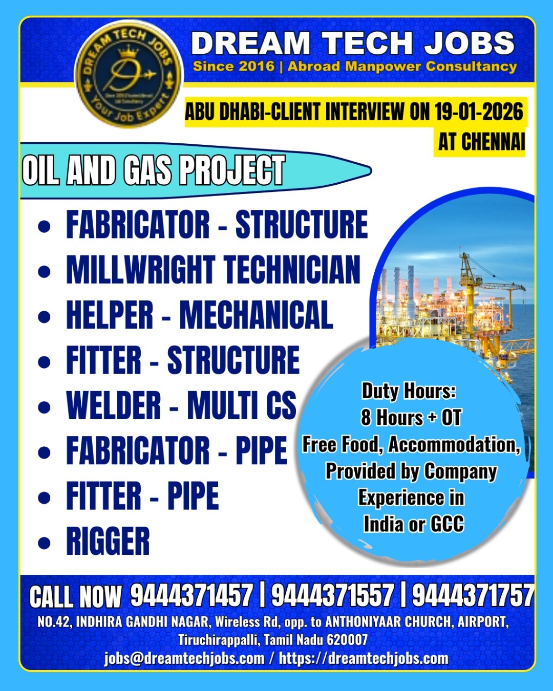 Abu Dhabi Oil And Gas Jobs 2026 – Client Interview In Chennai ...